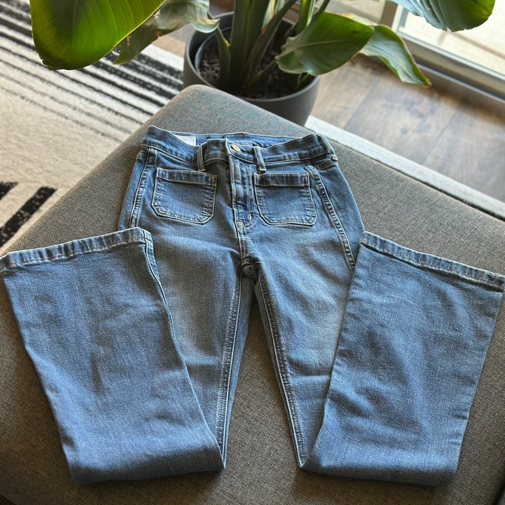Gap Light Blue High Rise Flare Jeans - Gem